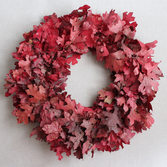 Preserved Oak Leaves Wreath 24" – Roxanne's Dried Flowers